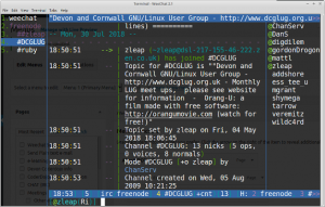 Weechat Setup guide – Devon and Cornwall GNU/Linux Users Group